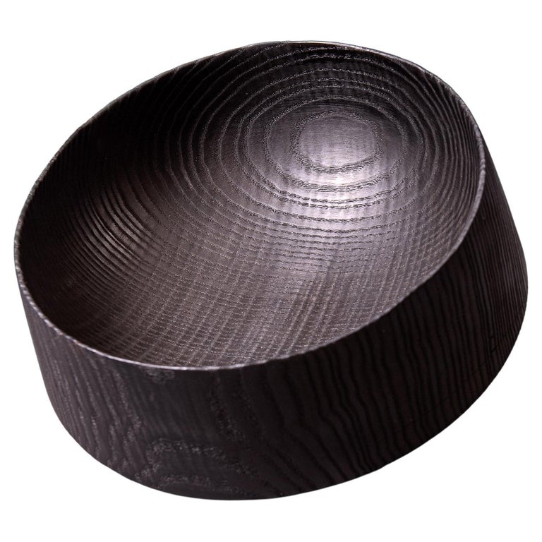 Handcrafted Turned Japanese Yakisugi Bowl For Sale at 1stDibs