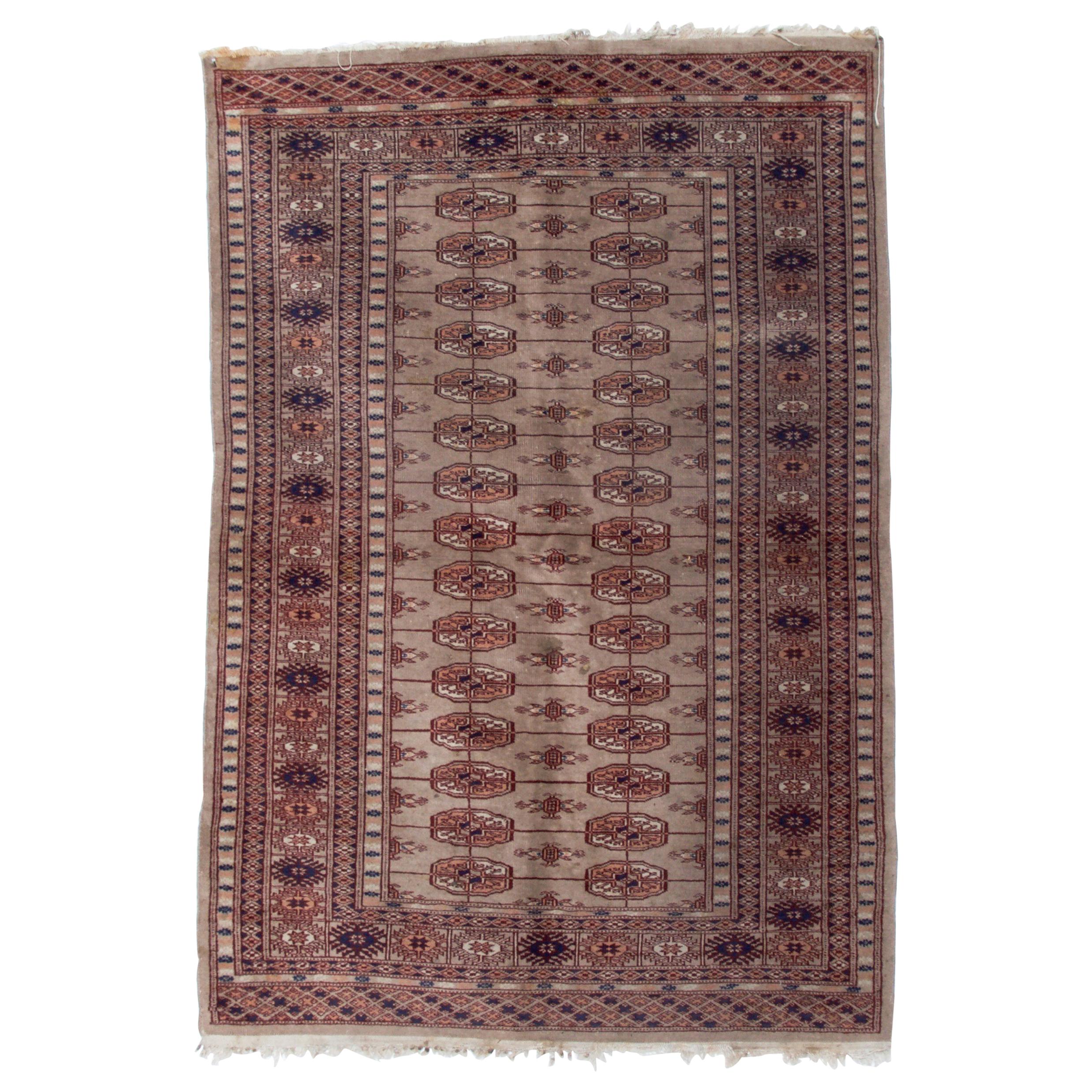 Evelyn Ackerman Style Deep Sea Green and Beige Handwoven Tapestry Rug ...