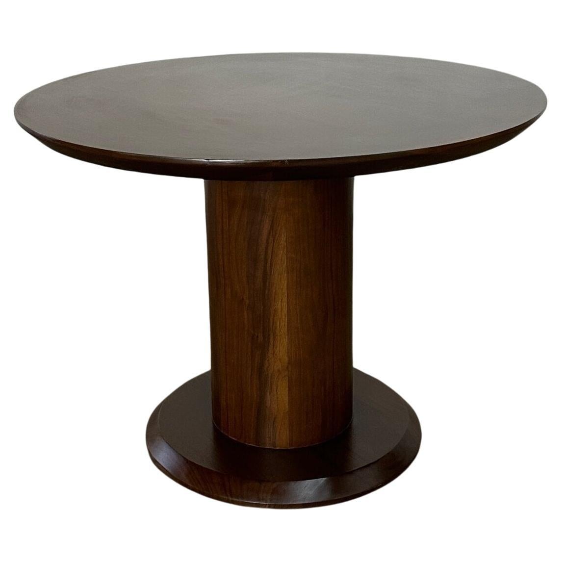 Handcrafted Walnut Pedestal Dining Table For Sale at 1stDibs