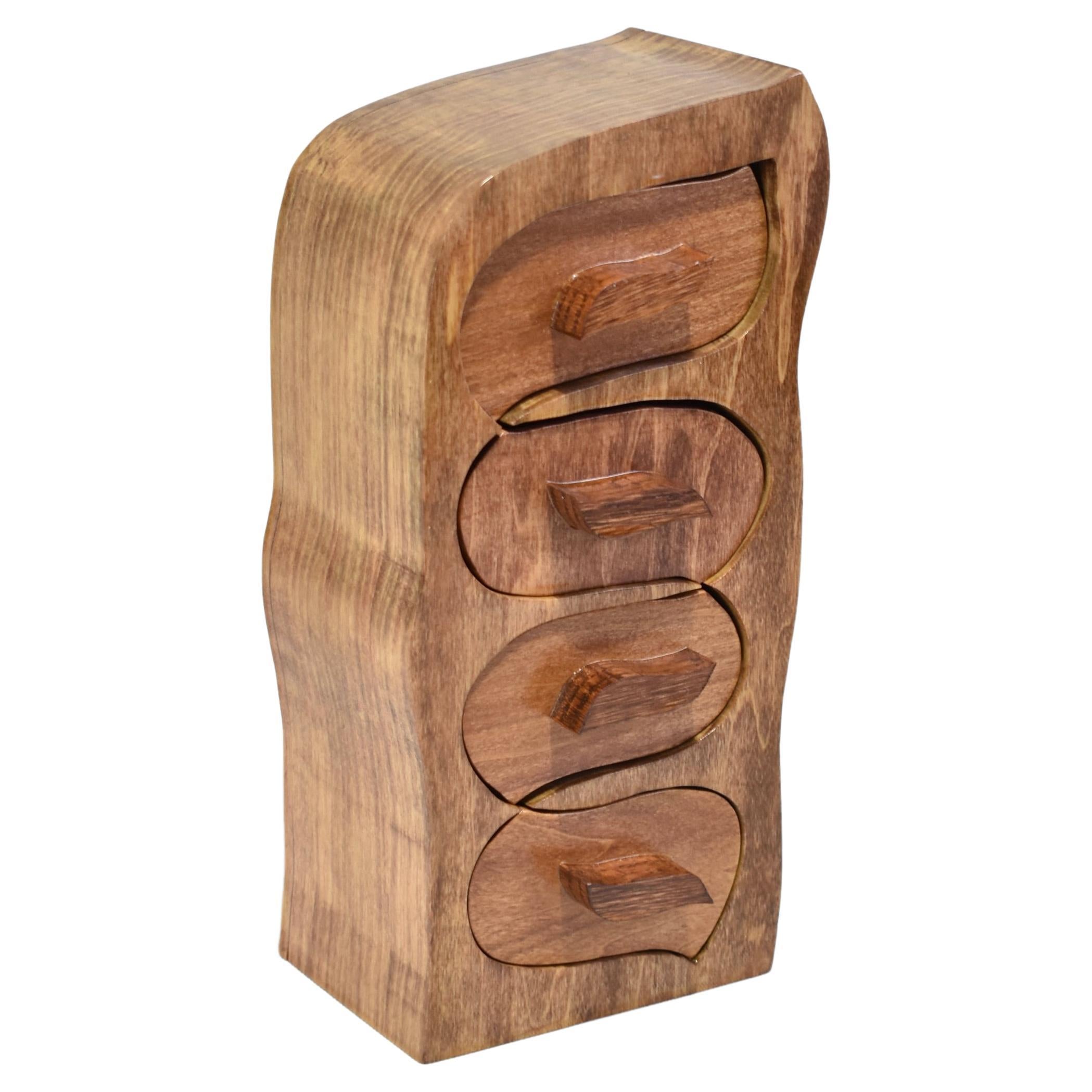 Vintage Two-Tone Handcrafted Decorative Mahogany Keepsake Wooden Box ...