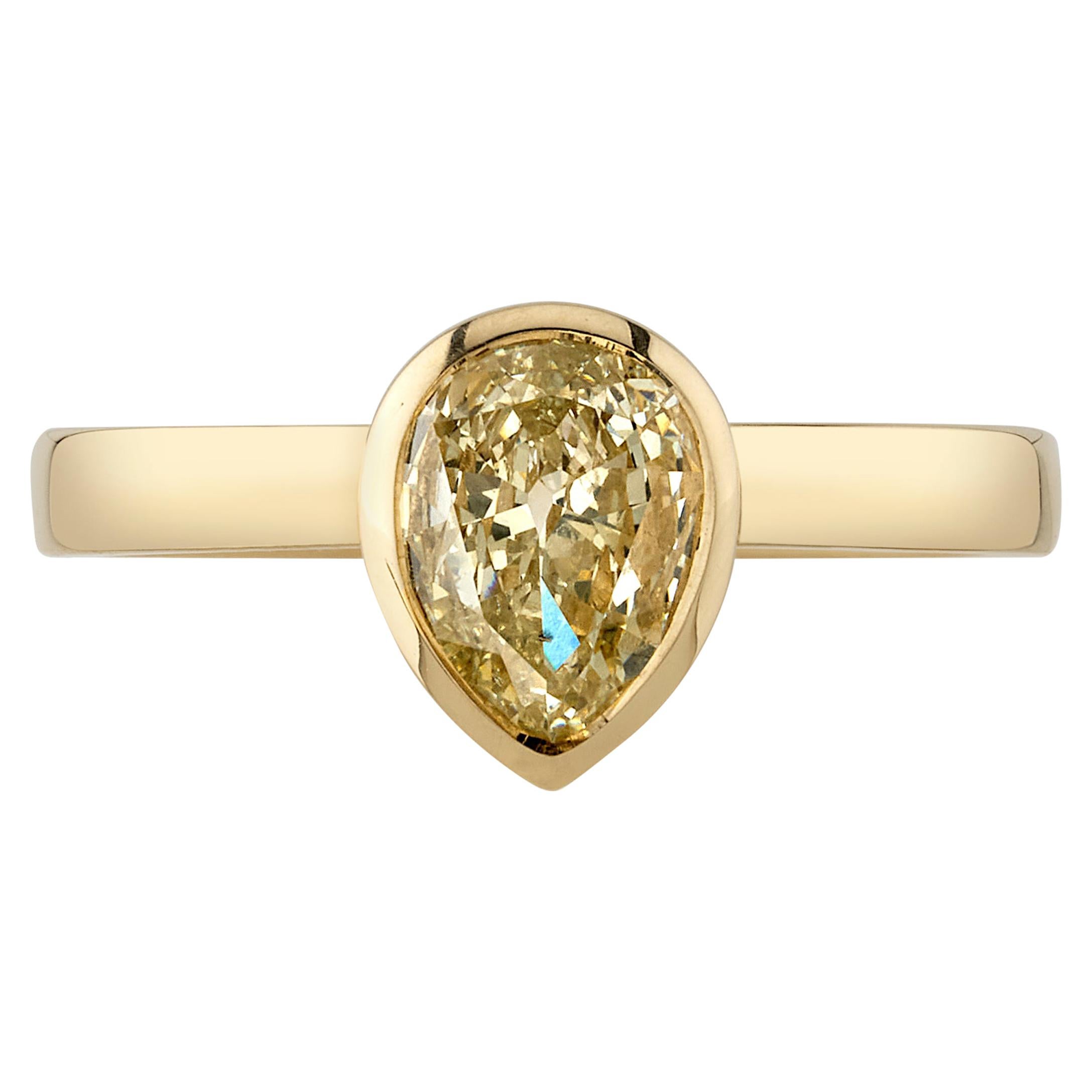 Cognac deco ring at 1stDibs