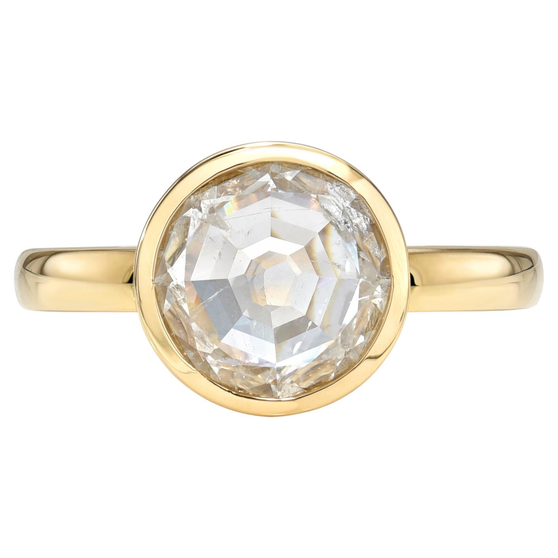 Handcrafted Camille Rose Cut Diamond Ring by Single Stone at 1stDibs ...