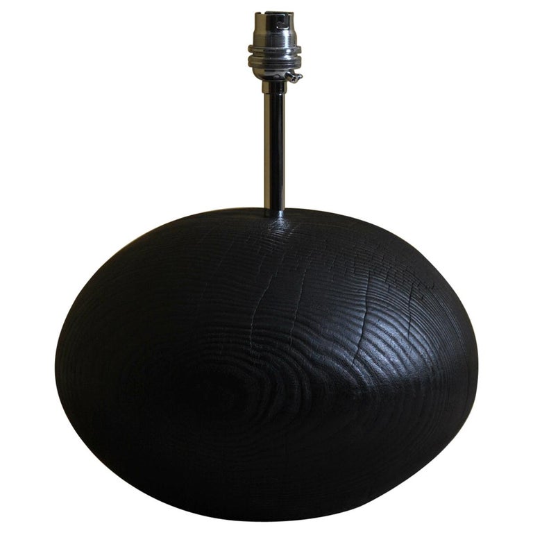 Handcrafted Yakisugi Oak Lamp For Sale at 1stDibs