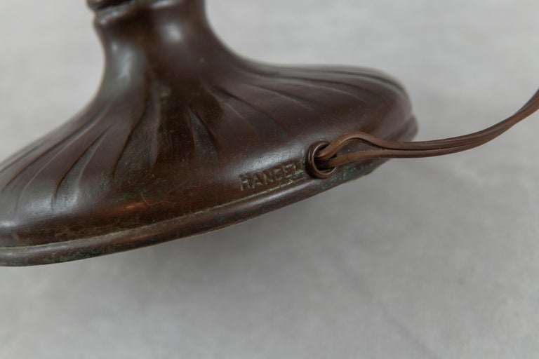 Handel Bamboo Overlay Panel Lamp, All Original, Base and Shade Signed ...