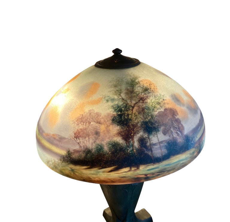 Handel Reverse Painted Table Lamp, circa 1920 For Sale at 1stDibs