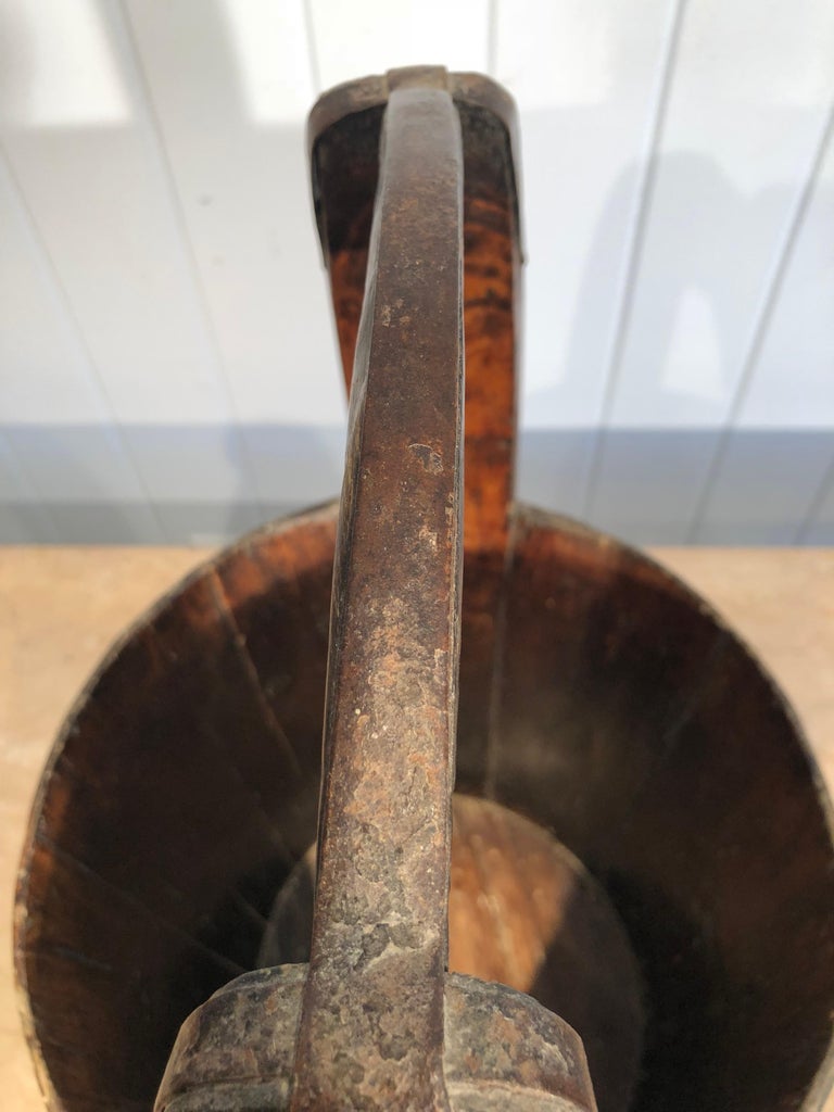 Handmade 19th Century English Oak Milk Bucket #2 at 1stDibs
