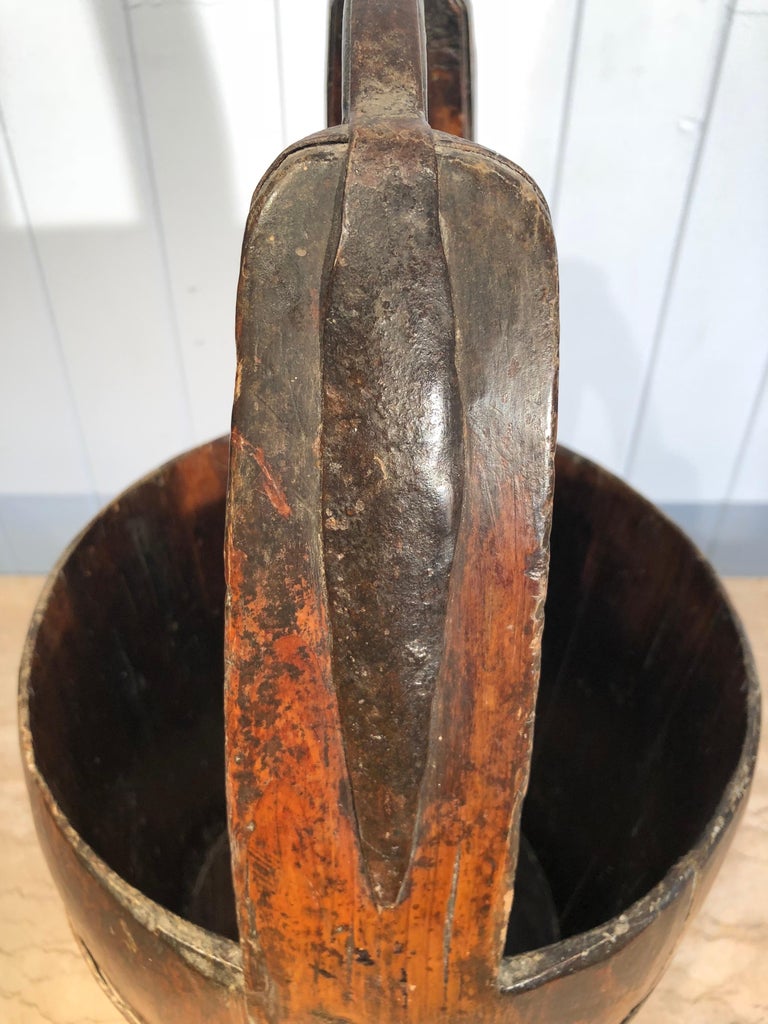 Handmade 19th Century English Oak Milk Bucket #2 at 1stDibs