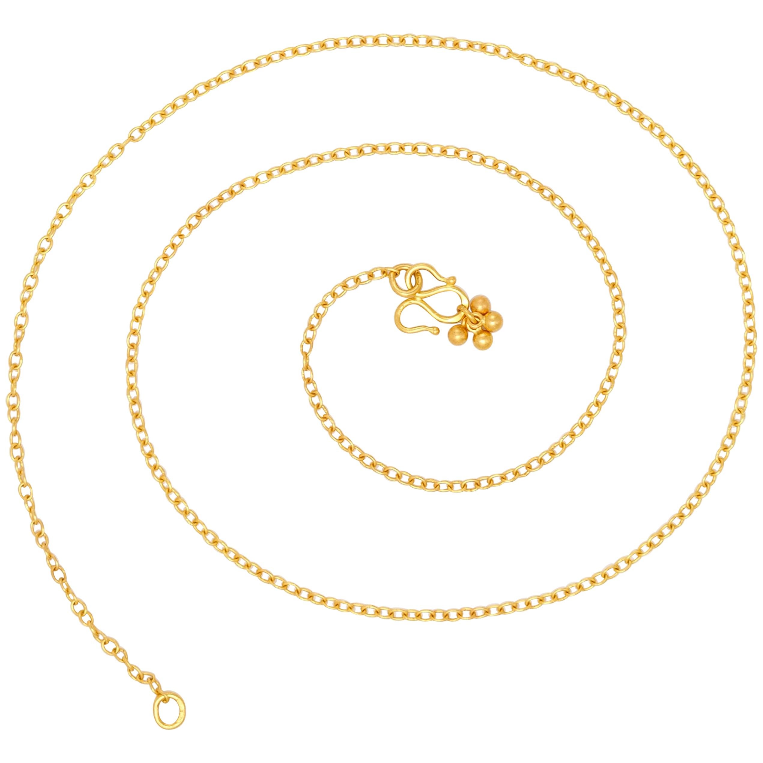 Handmade Green Tourmaline 20 Karat Gold Chain Necklace at 1stDibs | 20 ...