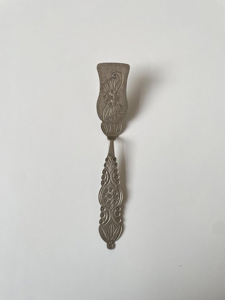 Handmade 20th Century Nickel Silver Bolivian Serving Spatula For Sale ...