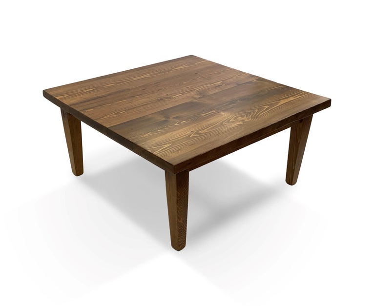 Handmade 3 Foot Square Pine Coffee Table with Provincial Stain and ...