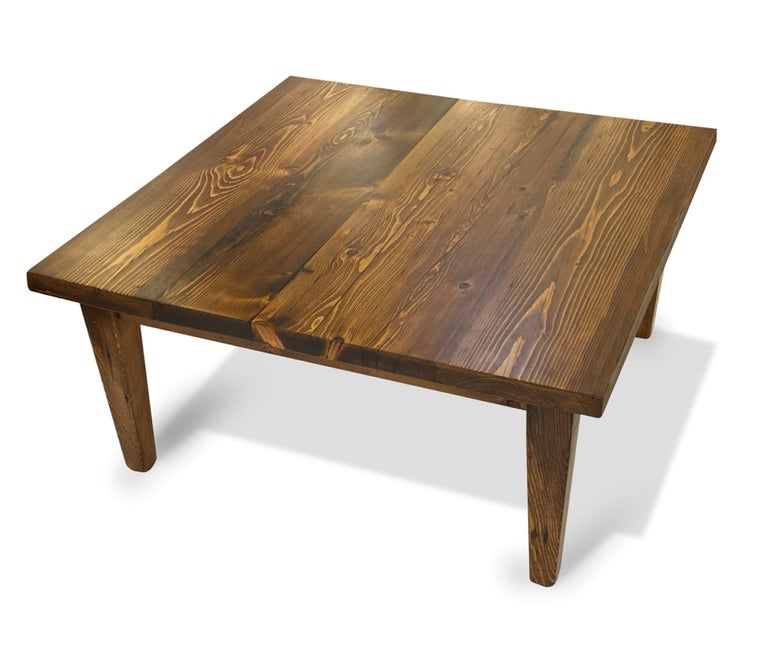 Handmade 3 Foot Square Pine Coffee Table with Provincial Stain and ...