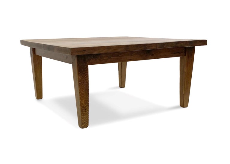 Handmade 3 Foot Square Pine Coffee Table with Provincial Stain and ...