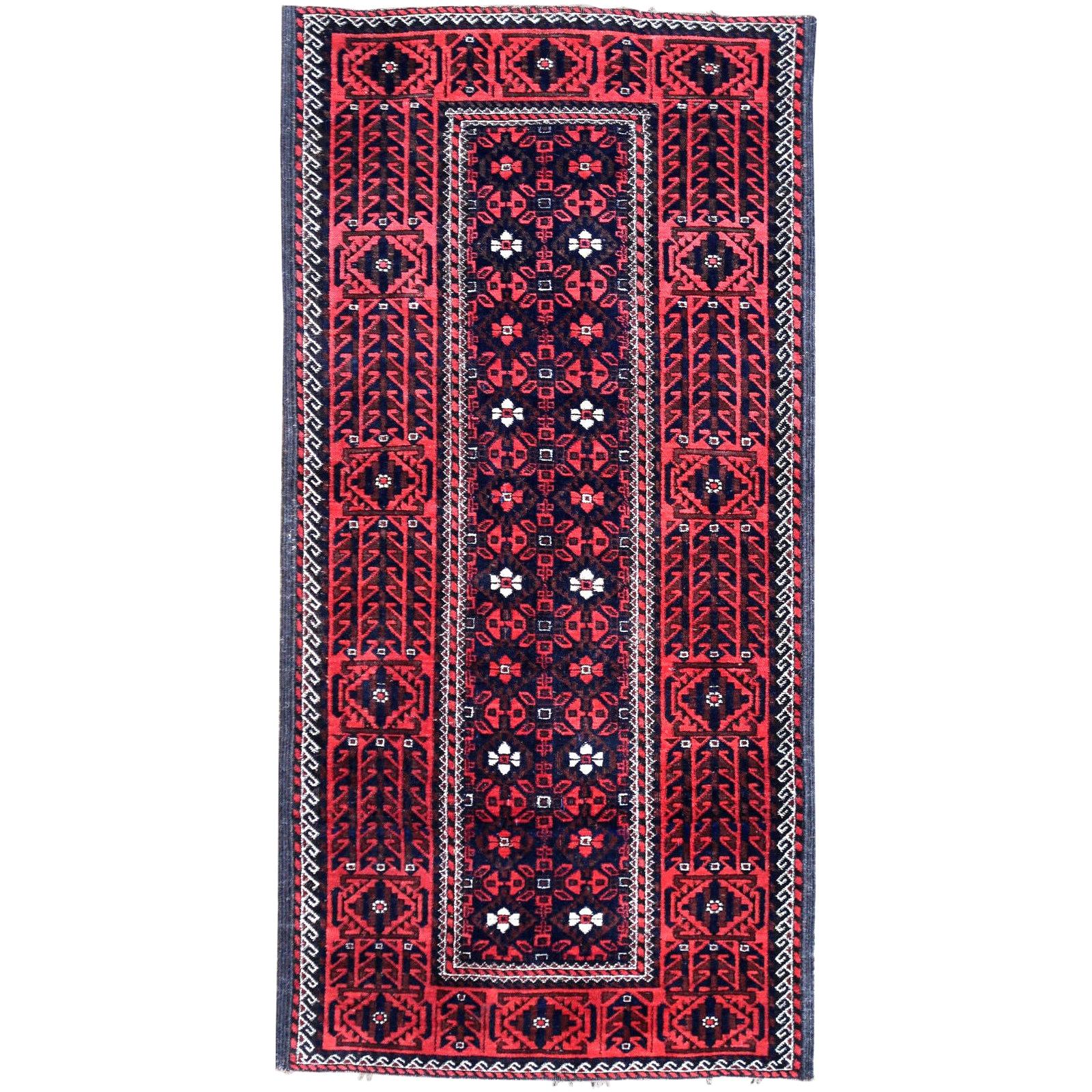 Antique Baluch Rug with Unusual Three Compartment Design, circa 1900 ...