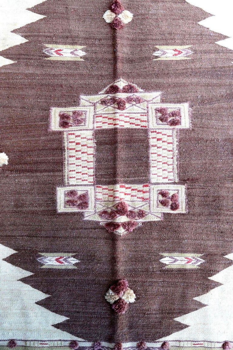 Handmade Antique Algerian Berber Kilim, 1930s, 1P04 at 1stDibs