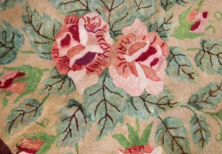 Handmade Antique American Hooked Rug, 1900s, 1B647 For Sale at 1stDibs