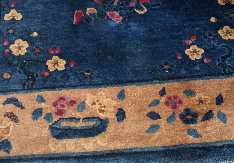 Handmade Antique Chinese Art Deco Rug, 1920s at 1stDibs
