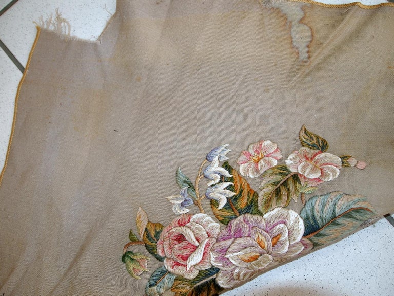 Handmade Antique English Embroidery, 1930s, 1C673 at 1stDibs