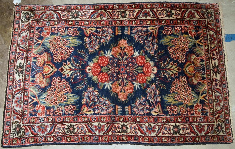 Handmade Antique Hamadan Style Rug, 1920s, 1B757 For Sale at 1stDibs