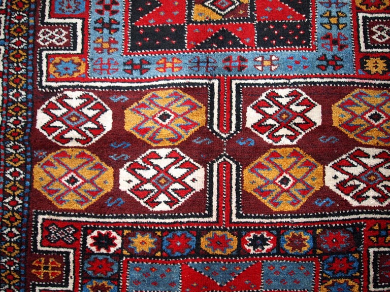 Handmade Antique Kurdish Style Rug, 1880, 1B419 For Sale at 1stDibs