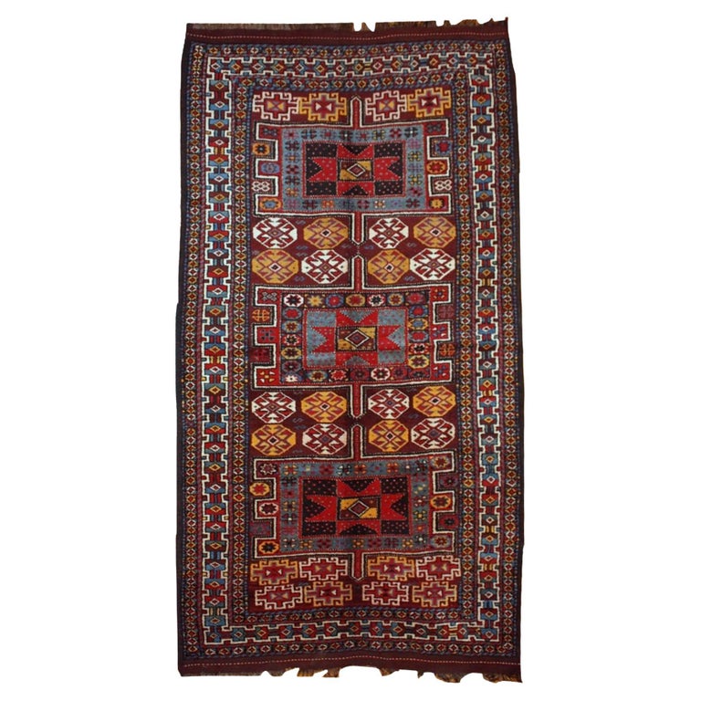 Handmade Antique Kurdish Style Rug, 1880, 1B419 For Sale at 1stDibs