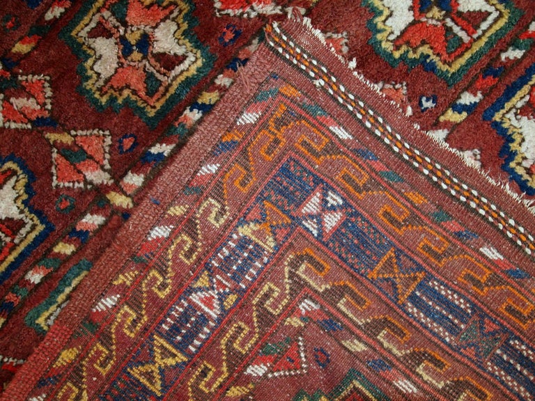 Handmade Antique Kurdish Style Rug, 1920s, 1C499 For Sale at 1stDibs