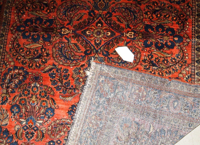 Handmade Antique Sarouk Style Rug, 1920s, 1B790 For Sale at 1stDibs