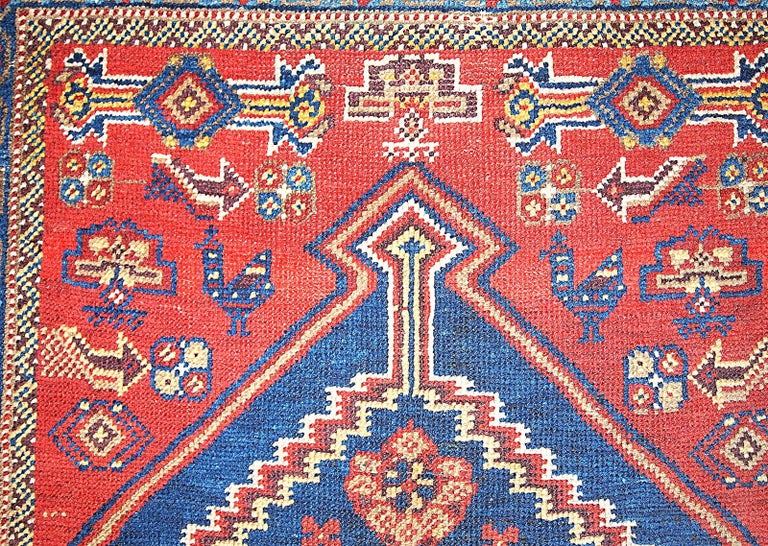 Handmade Antique Shiraz Style Rug, 1920s, 1b223 For Sale at 1stDibs