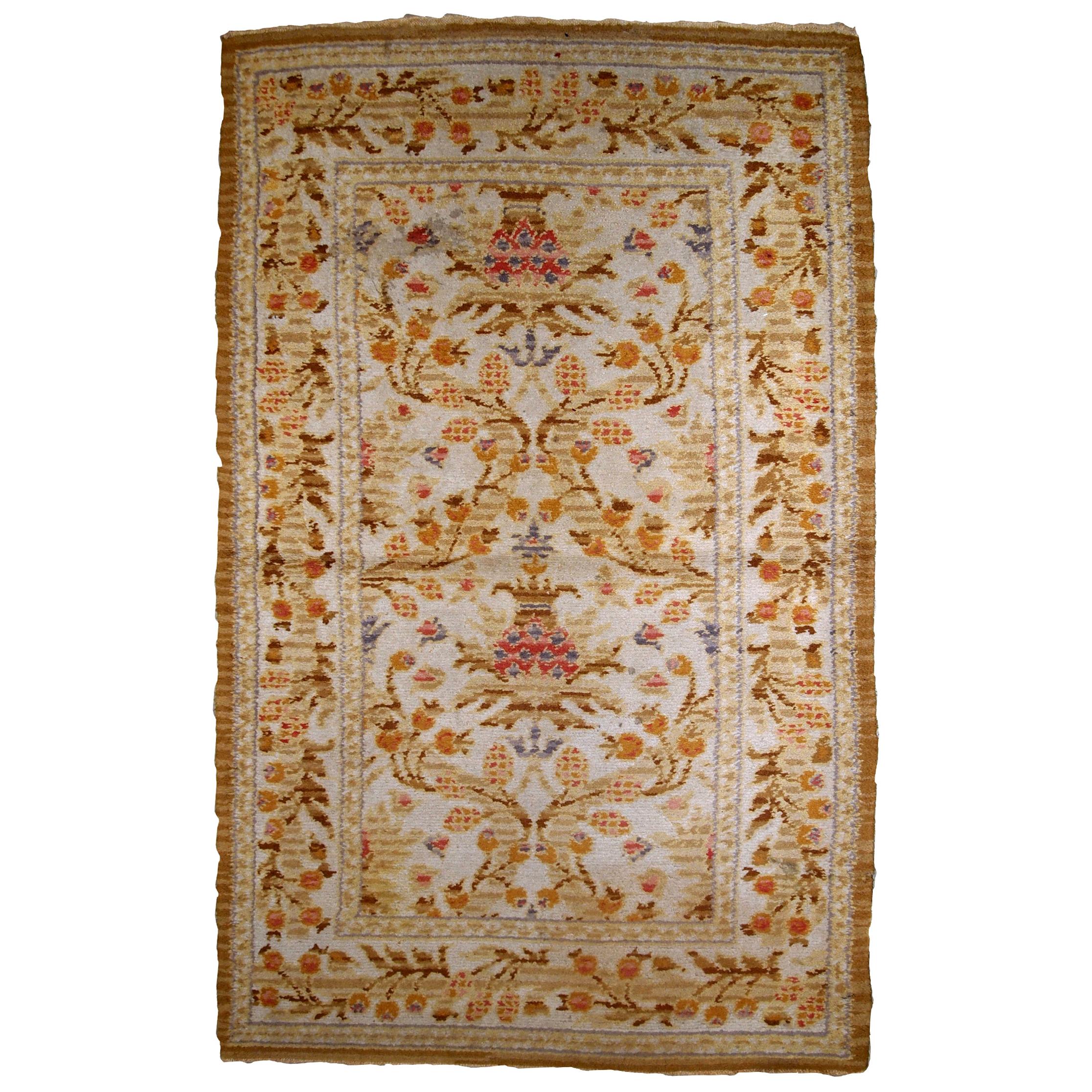 Vintage Spanish Cuenca Rug with Renaissance Palmette Design For Sale at ...