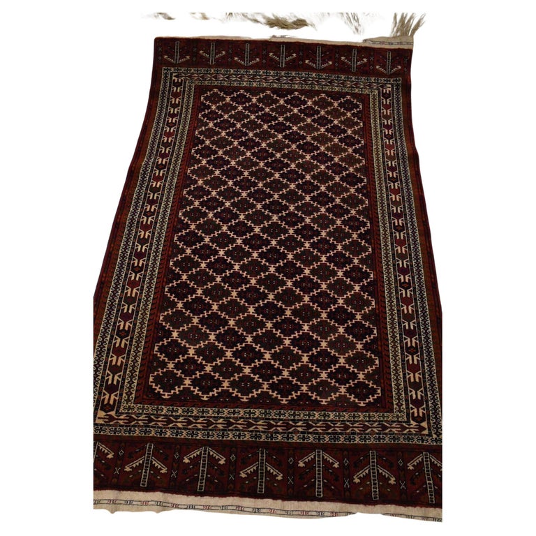 Handmade Antique Turkmen Yomud Rug 1930s - 1G83 For Sale at 1stDibs