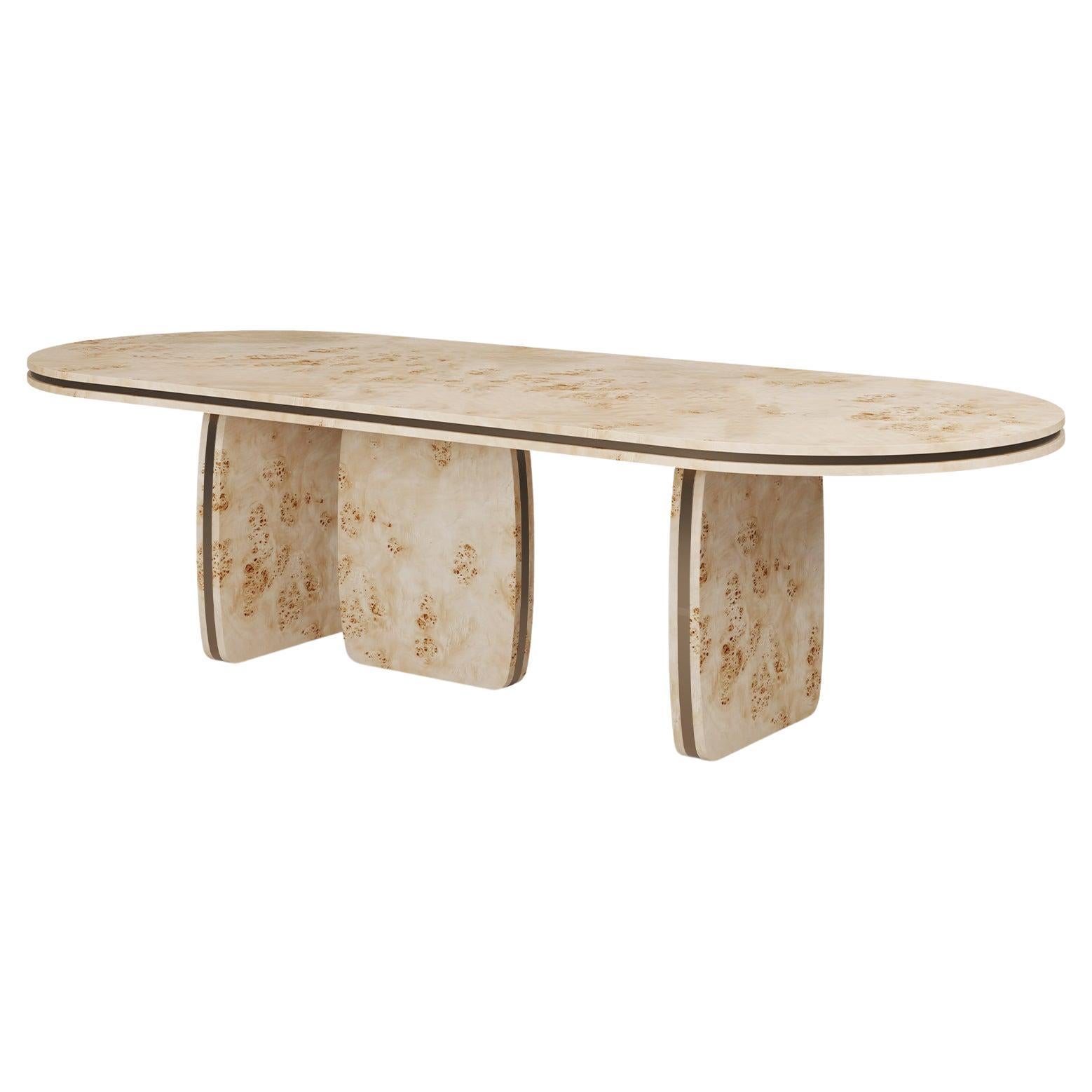 Handmade Assia Console in Poplar Root with Polished Brass by Nolita ...