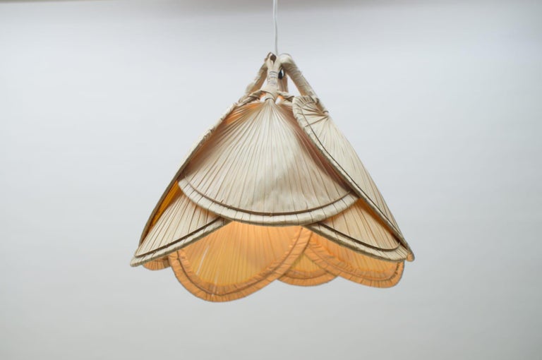 Handmade Bamboo and Rice Paper Hanging Lamp, 1960s Germany at 1stDibs