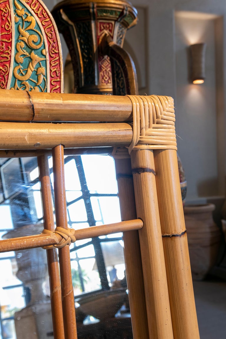 Handmade Bamboo Mirror For Sale at 1stDibs