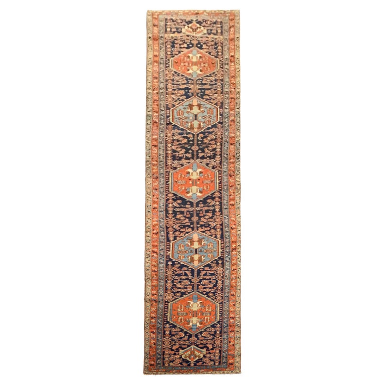 Handmade Carpet Antique Wool Runner Rug Traditional Tribal Rug For Sale ...