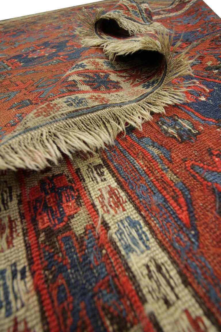 Handmade Carpet Caucasian Sumakh Kilim Rug Oriental Traditional Wool ...
