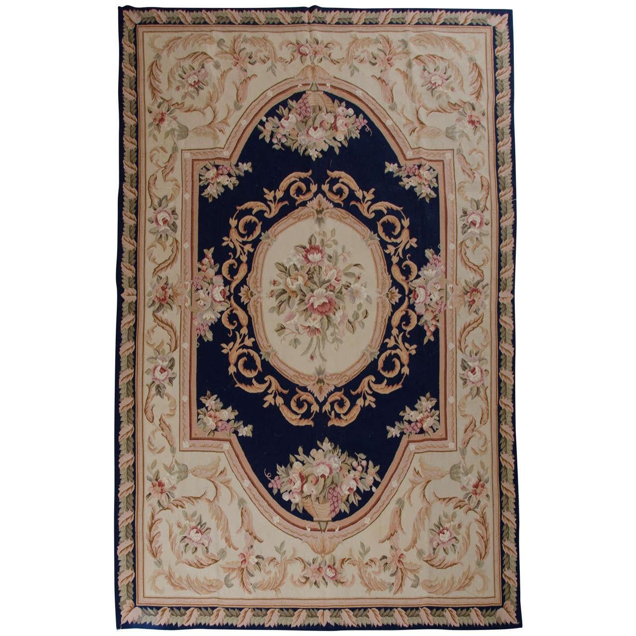 Handmade Aubusson Style Rugs, Floral Chinese Carpet Needlepoint Rug For ...
