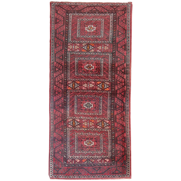 Handmade Carpet Red Wool Rustic Rug, Traditional Tribal Area Rug For ...