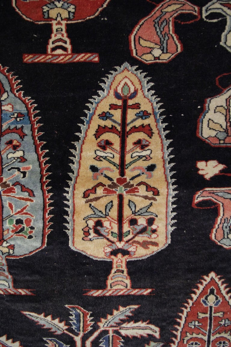 Handmade Carpet Vintage Caucasian Area Rug, Tribal Red wool Living Room ...