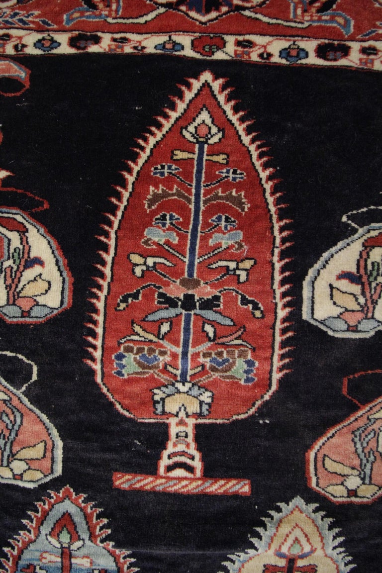 Handmade Carpet Vintage Caucasian Area Rug, Tribal Red wool Living Room ...