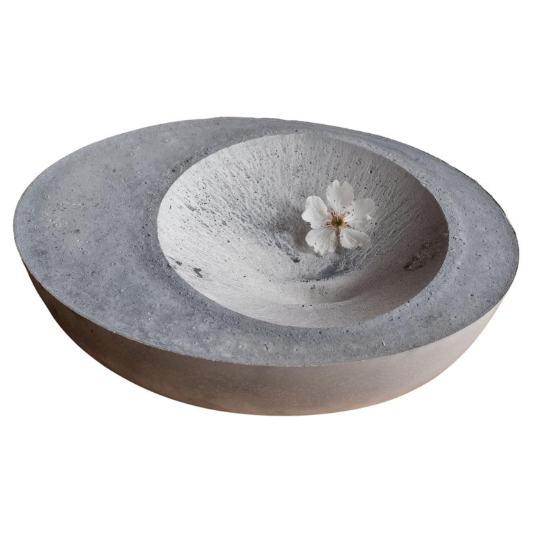 Handmade Cast Concrete Bowl in Grey by UMÉ Studio For Sale at 1stDibs