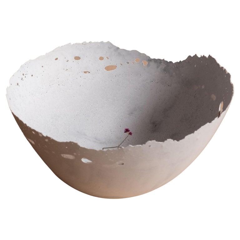 Handmade Cast Concrete Bowl in Grey by UMÉ Studio For Sale at 1stDibs