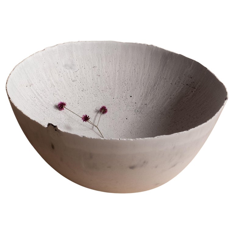 Handmade Cast Concrete Bowl in Grey by Umé Studio For Sale at 1stDibs