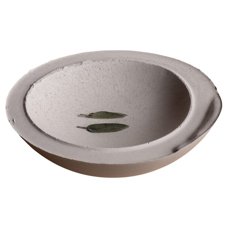 Handmade Cast Concrete Bowl in Grey by UMÉ Studio For Sale at 1stDibs