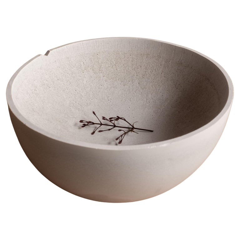 Handmade Cast Concrete Bowl in Grey by UMÉ Studio For Sale at 1stDibs