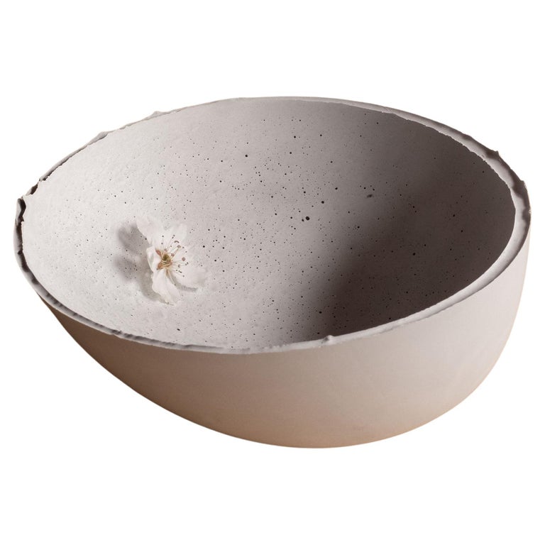 Handmade Cast Concrete Bowl in Grey by UMÉ Studio For Sale at 1stDibs