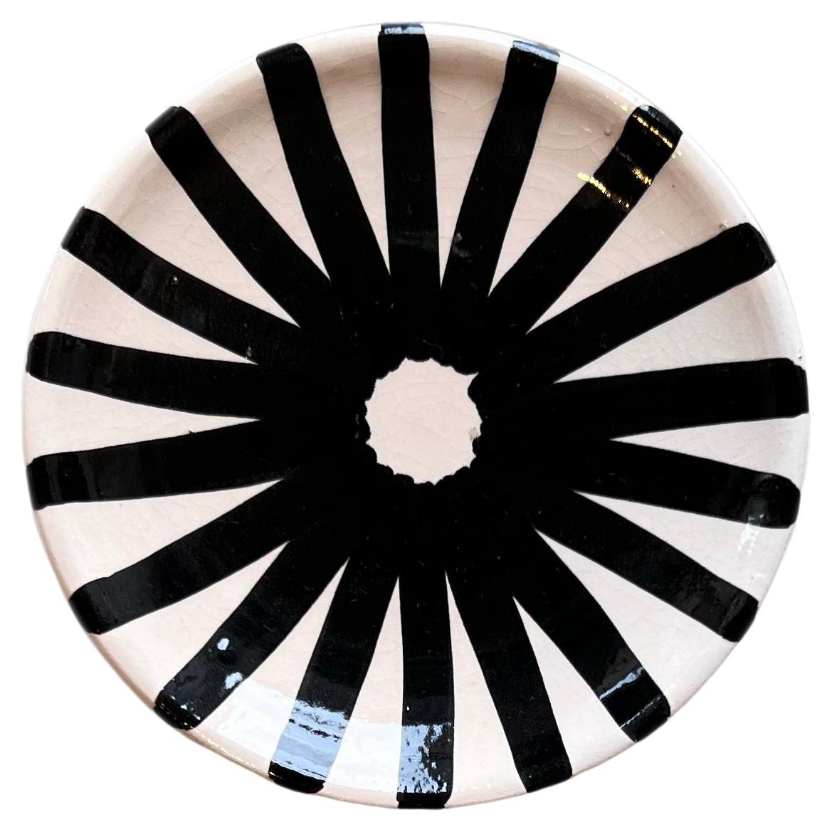 Handmade Ceramic Black and White Ray Pattern Mini Bowl, in Stock For ...