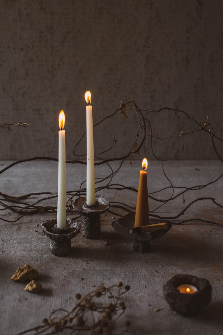 Handmade Ceramic Candlestick Holders by Mugly, NYC For Sale at 1stDibs