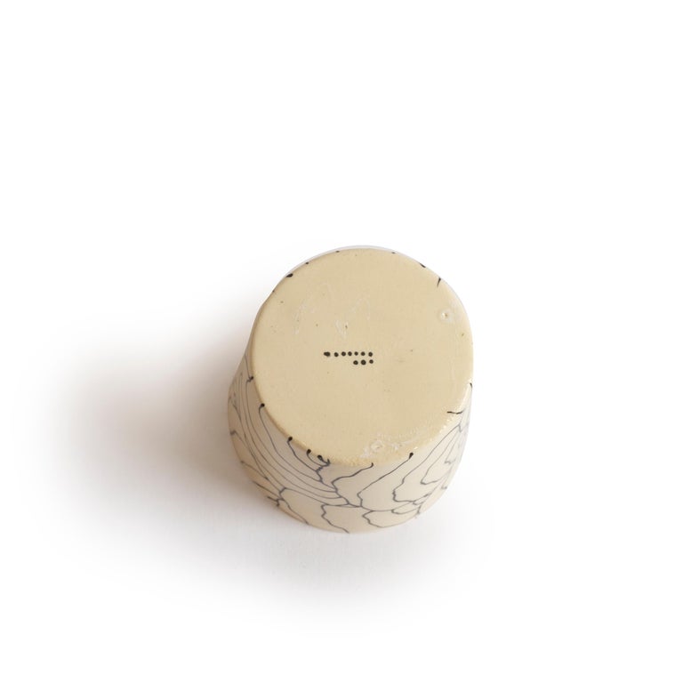 Handmade Ceramic Espresso Cups with Coral Sea Shell Design For Sale at ...