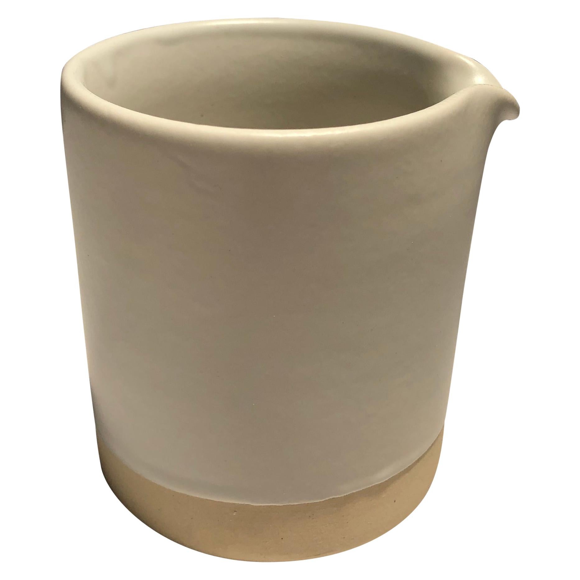 Handmade Ceramic Matte Mug in White, in Stock at 1stDibs