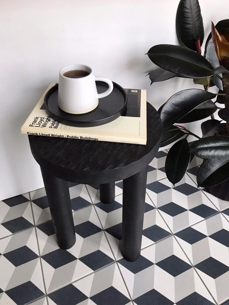 Handmade Ceramic Matte Dinner Plate in White, in Stock For Sale at 1stDibs