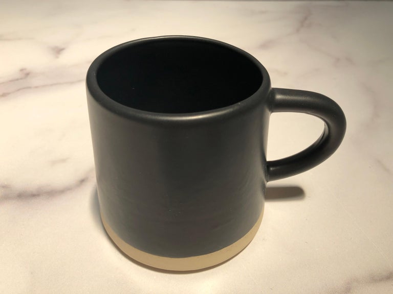 Handmade Ceramic Matte Mug in Black, in Stock For Sale at 1stDibs